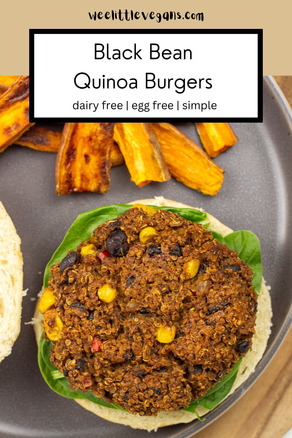 Black Bean Quinoa Burgers – Wee Little Vegans