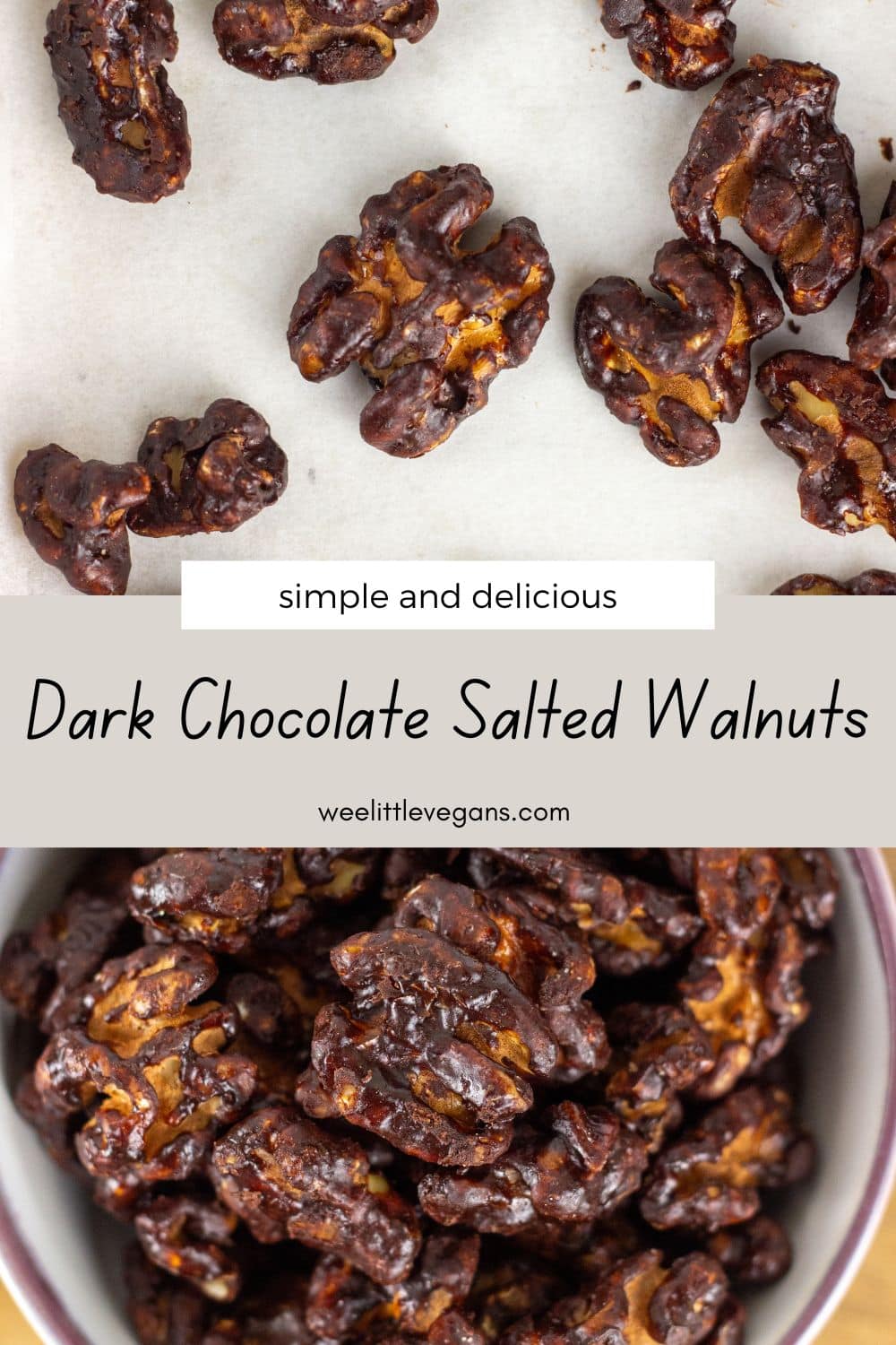 Dark Chocolate Salted Walnuts – Wee Little Vegans